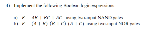 Solved Implement the following Boolean logic | Chegg.com