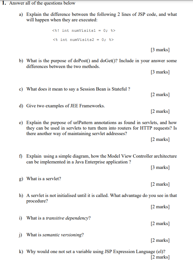 Solved a) Explain the difference between the following 2 | Chegg.com