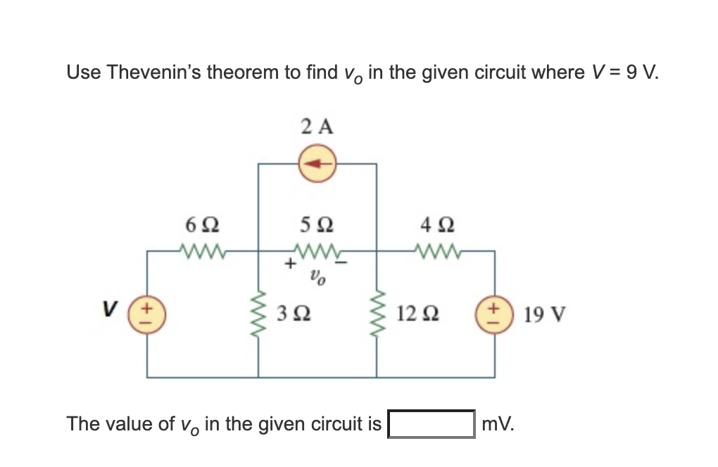 Solved Use Thevenin's theorem to find voin the given circuit | Chegg.com