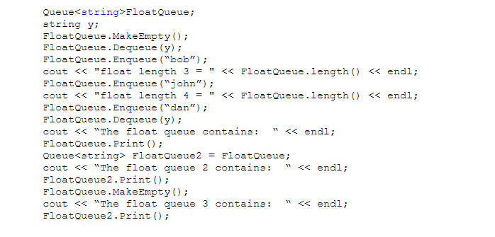 Solved Implement a template class Queue as defined by the | Chegg.com