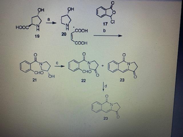 Solved OH HOOC 17 b COOH 19 20 COOH CHO CHO HO 21 23 23 | Chegg.com