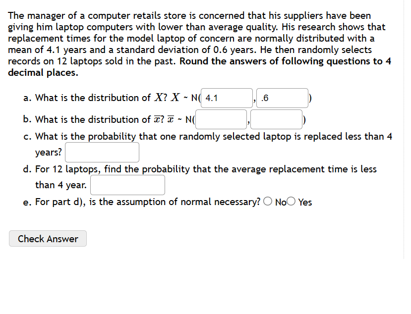 Solved The manager of a computer retails store is concerned | Chegg.com