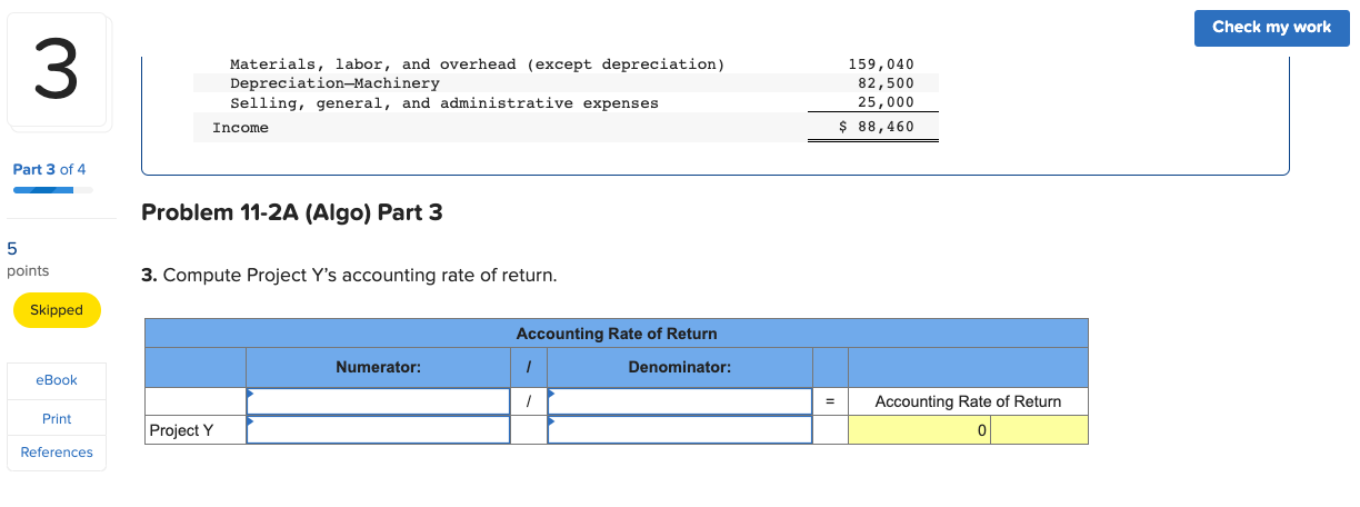 Solved ! Required information Problem 11-2A (Algo) Payback | Chegg.com