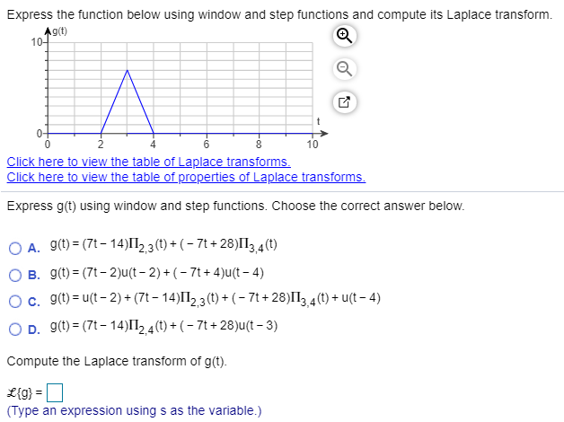 Solved Express the function below using window and step | Chegg.com