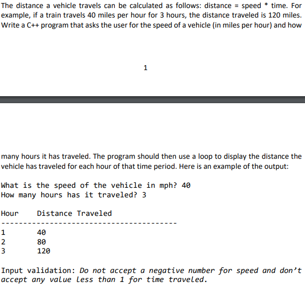 Solved The distance a vehicle travels can be calculated as | Chegg.com