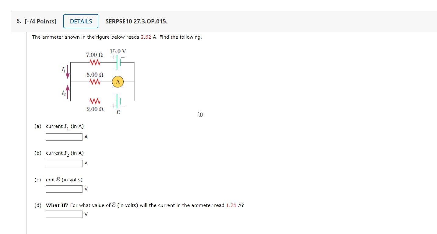 Solved 5. [-14 Points] DETAILS SERPSE10 27.3.OP.015. The | Chegg.com