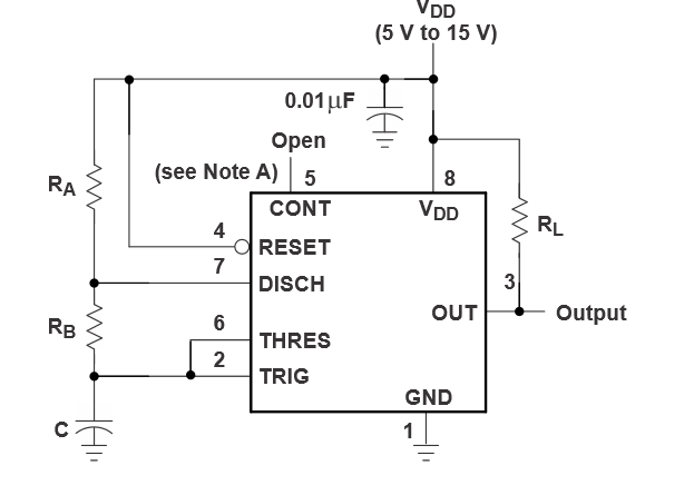 Solved Build an astable 555 timer circuit in multisim with | Chegg.com