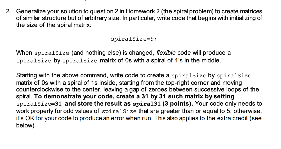 Solved Generalize your solution to question 2 in Homework 2 | Chegg.com