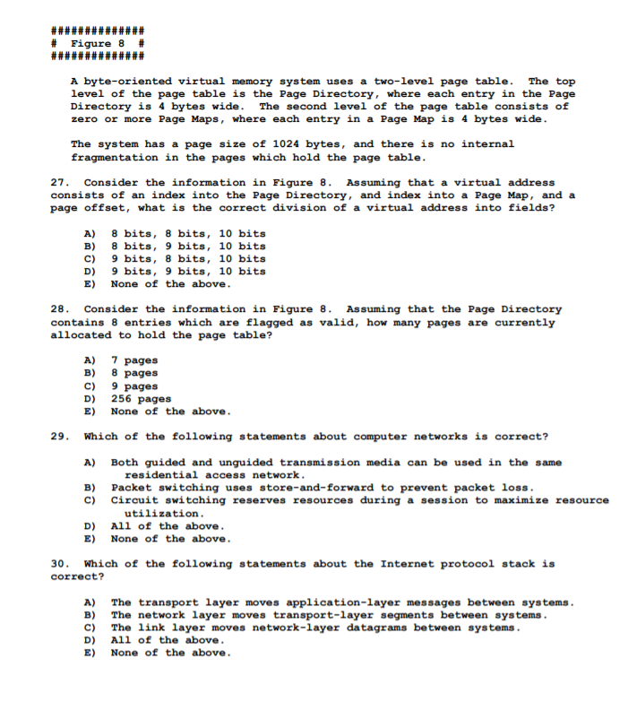 Solved Figure 8 A byte-oriented virtual memory system uses a | Chegg.com