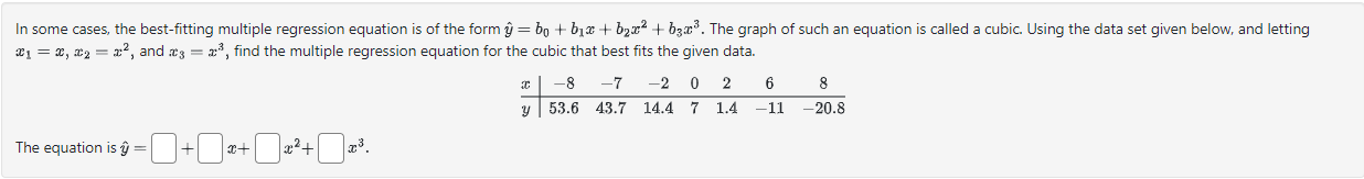 Solved In some cases, the best-fitting multiple regression | Chegg.com