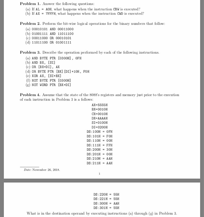 Solved Problem 1 Answer The Following Questions A If Al 