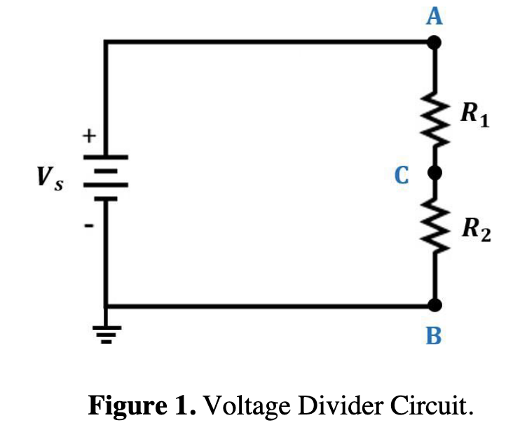 Solved Figure 1. Voltage Divider Circuit.Iask 2 Within the | Chegg.com