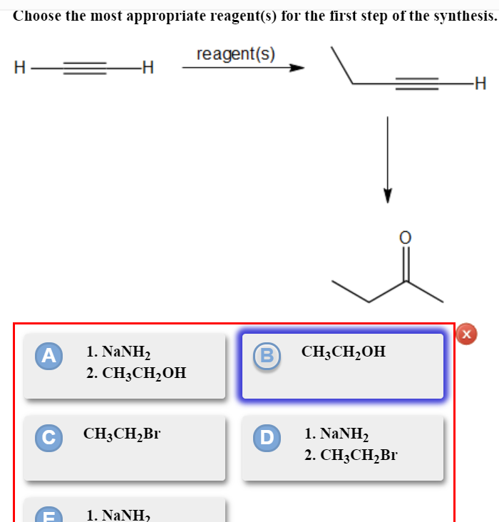 Solved Choose the most appropriate reagent(s) for the first | Chegg.com