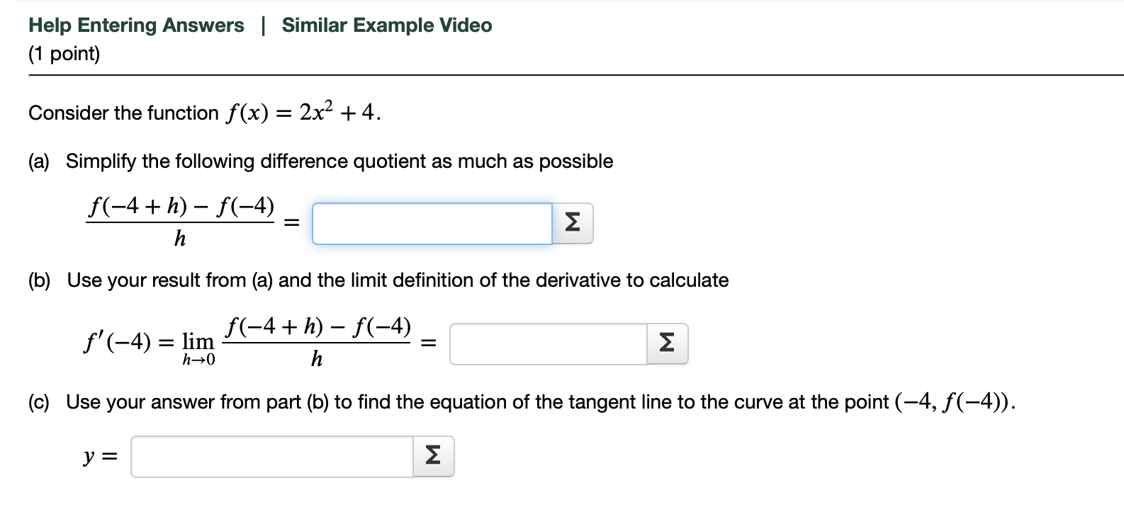 Solved Consider the function f(x)=2x2+4. (a) Simplify the | Chegg.com