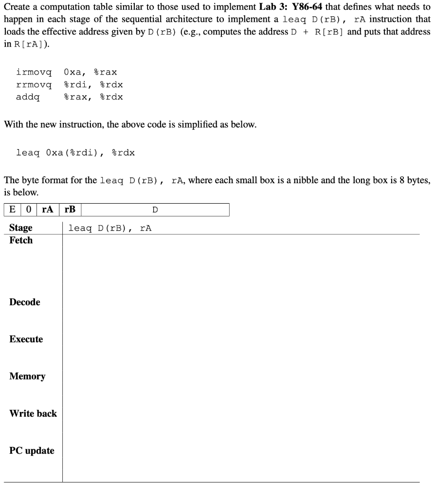 Create a computation table similar to those used to | Chegg.com