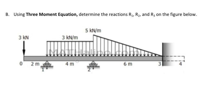 Solved B. Using Three Moment Equation, determine the | Chegg.com Solved B. Using Three Moment Equation, determine the | Chegg.com