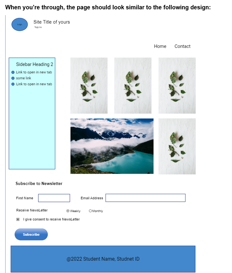 Solved give css code to make this code