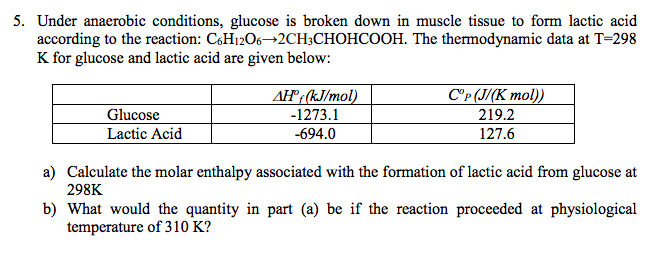 Solved 5. Under anaerobic conditions, glucose is broken down | Chegg.com