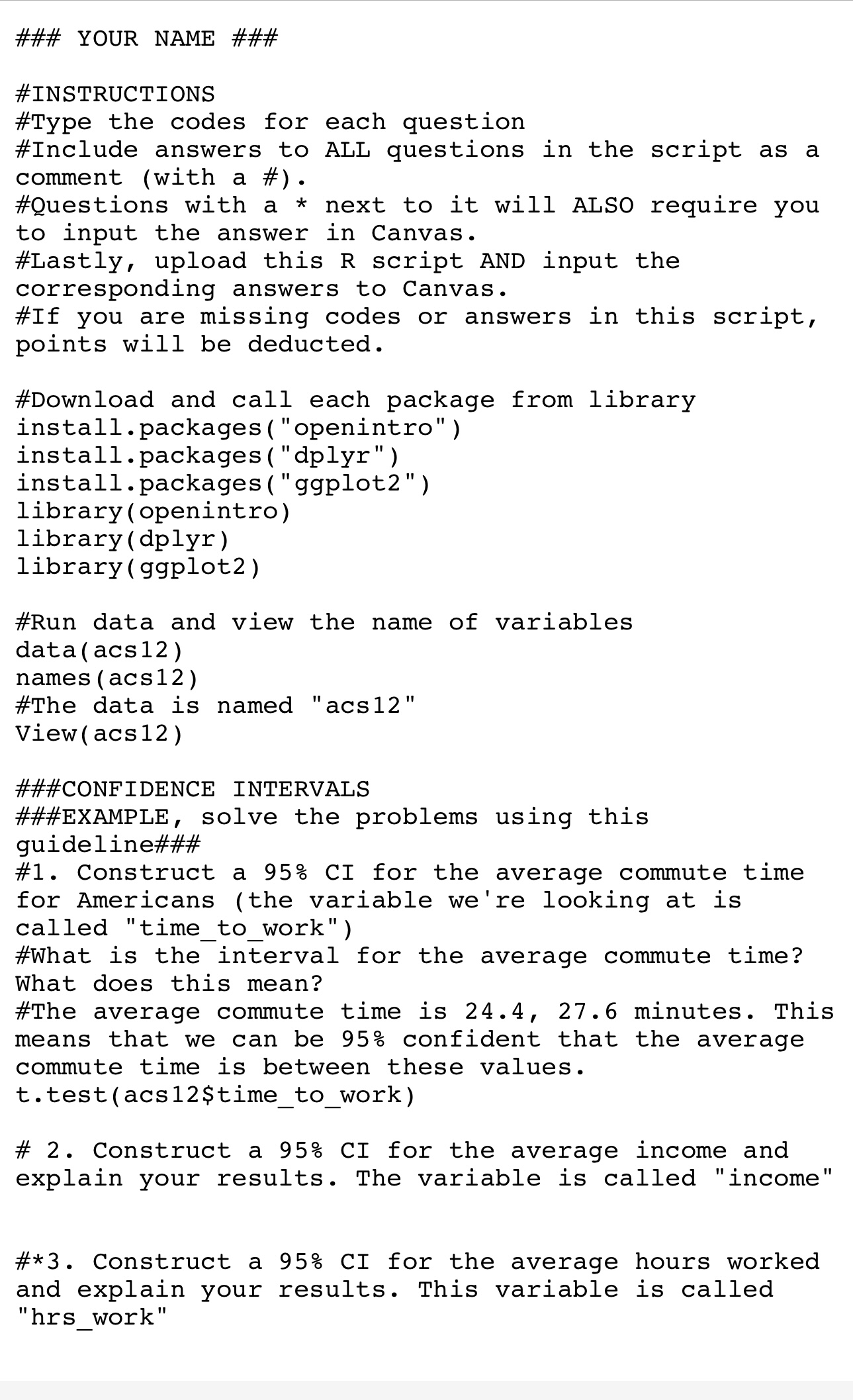 Solved \#\#\# YOUR NAME \#\#\# \#INSTRUCTIONS \#Type the | Chegg.com