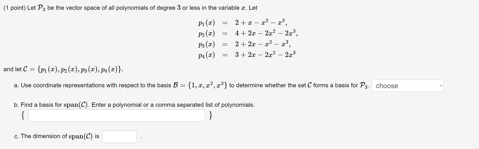 Solved a. Write the vector 29,17,−21 as a linear | Chegg.com