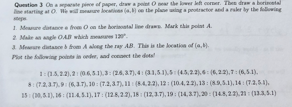 Solved Question 3 On a separate piece of paper, draw a point | Chegg.com