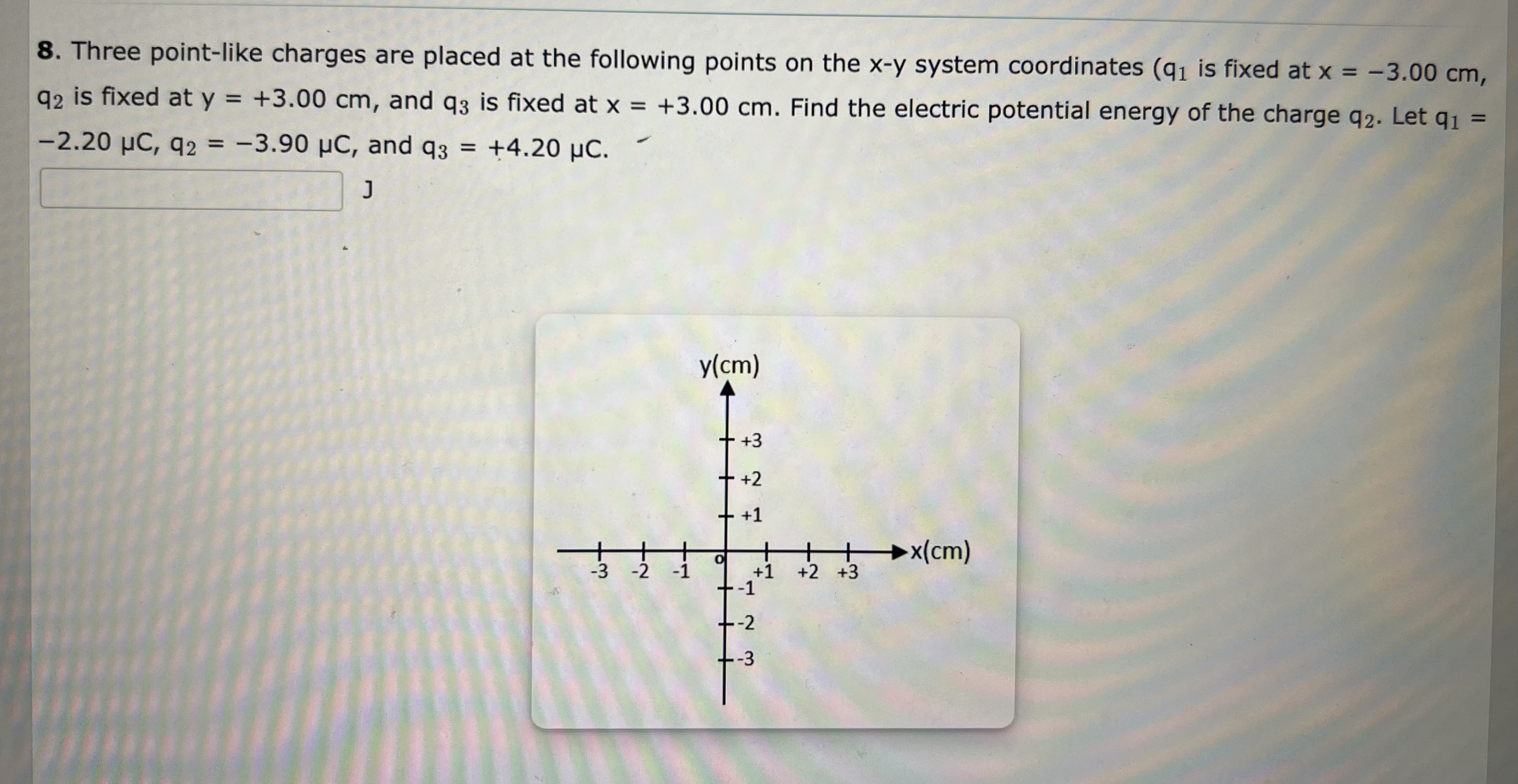 Solved Three point-like charges are placed at the following | Chegg.com