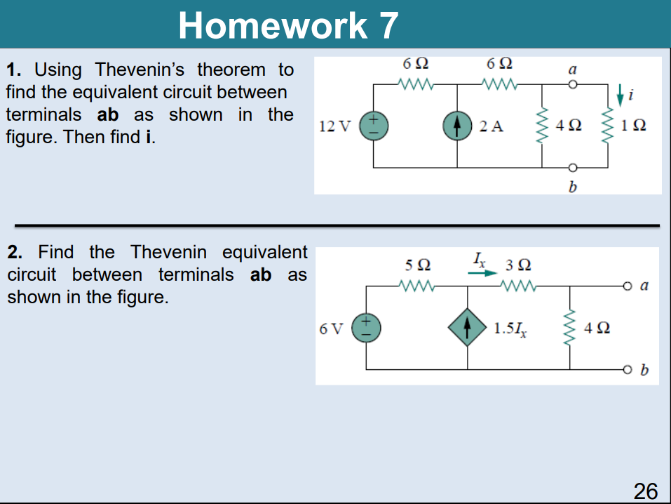 Solved Homework 7 612 612 1 Using Thevenins Theorem To 1022
