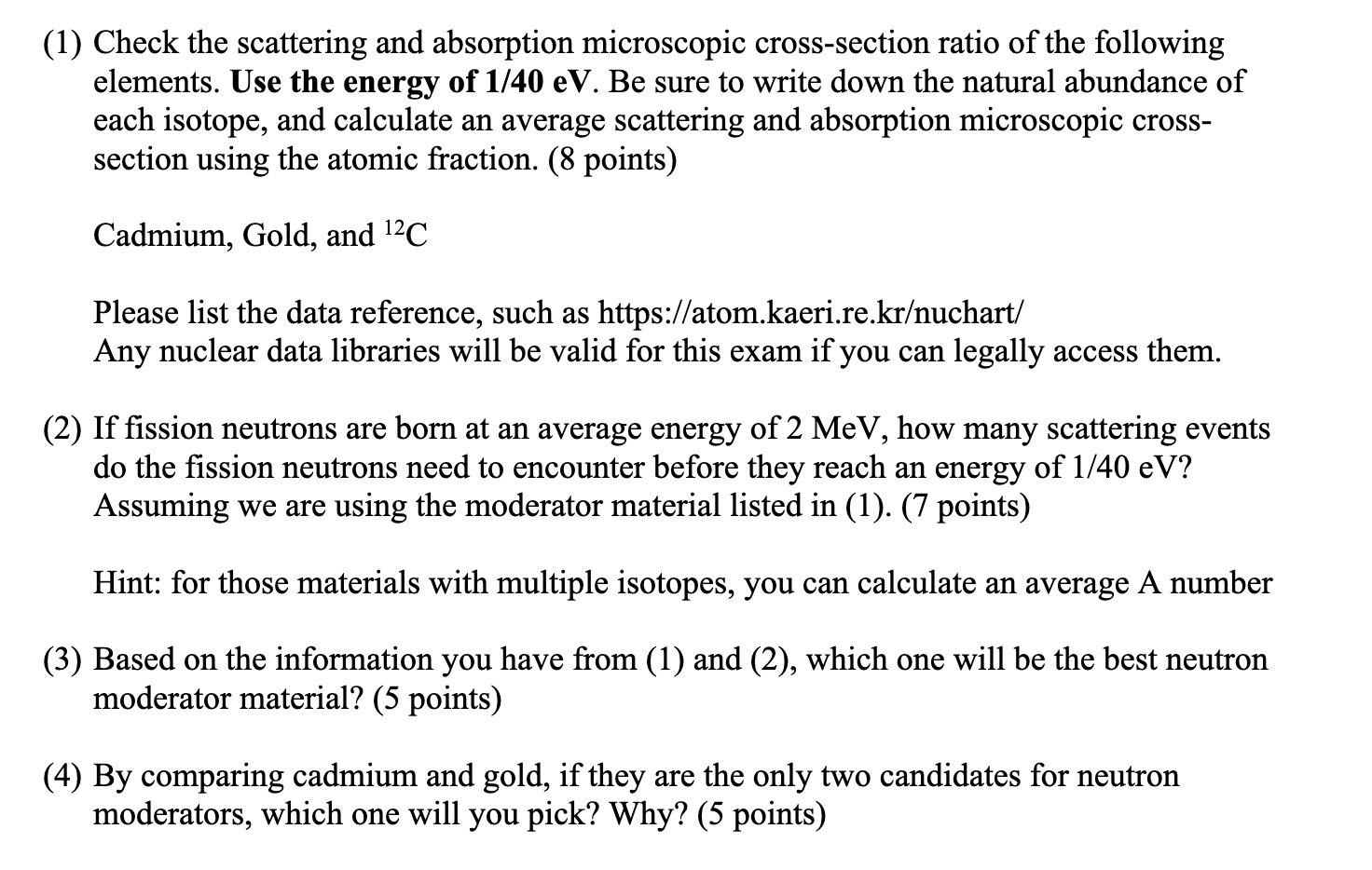 Solved (1) Check the scattering and absorption microscopic | Chegg.com