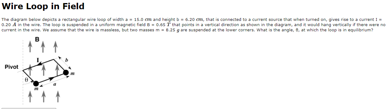 Solved Wire Loop in Field The diagram below depicts a | Chegg.com