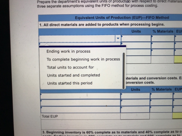 Solved Exercise 16-5A FIFO: Equivalent units computed LO C4 | Chegg.com
