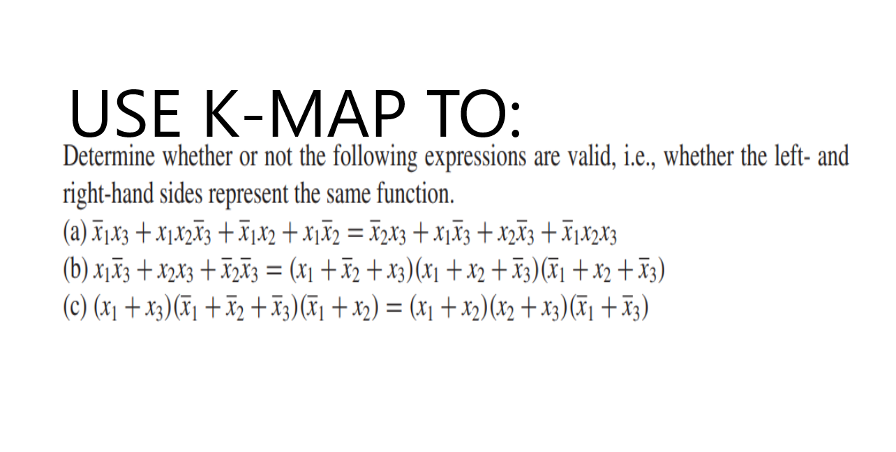 Solved Determine whether or not the following expressions | Chegg.com