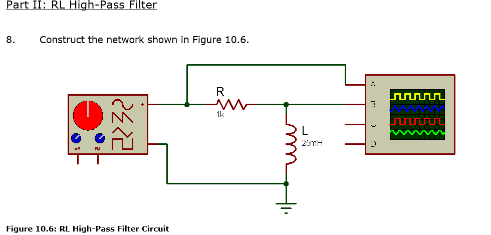 Table 10.1: High-Pass Filter Circuit readingsAv(dB) | Chegg.com