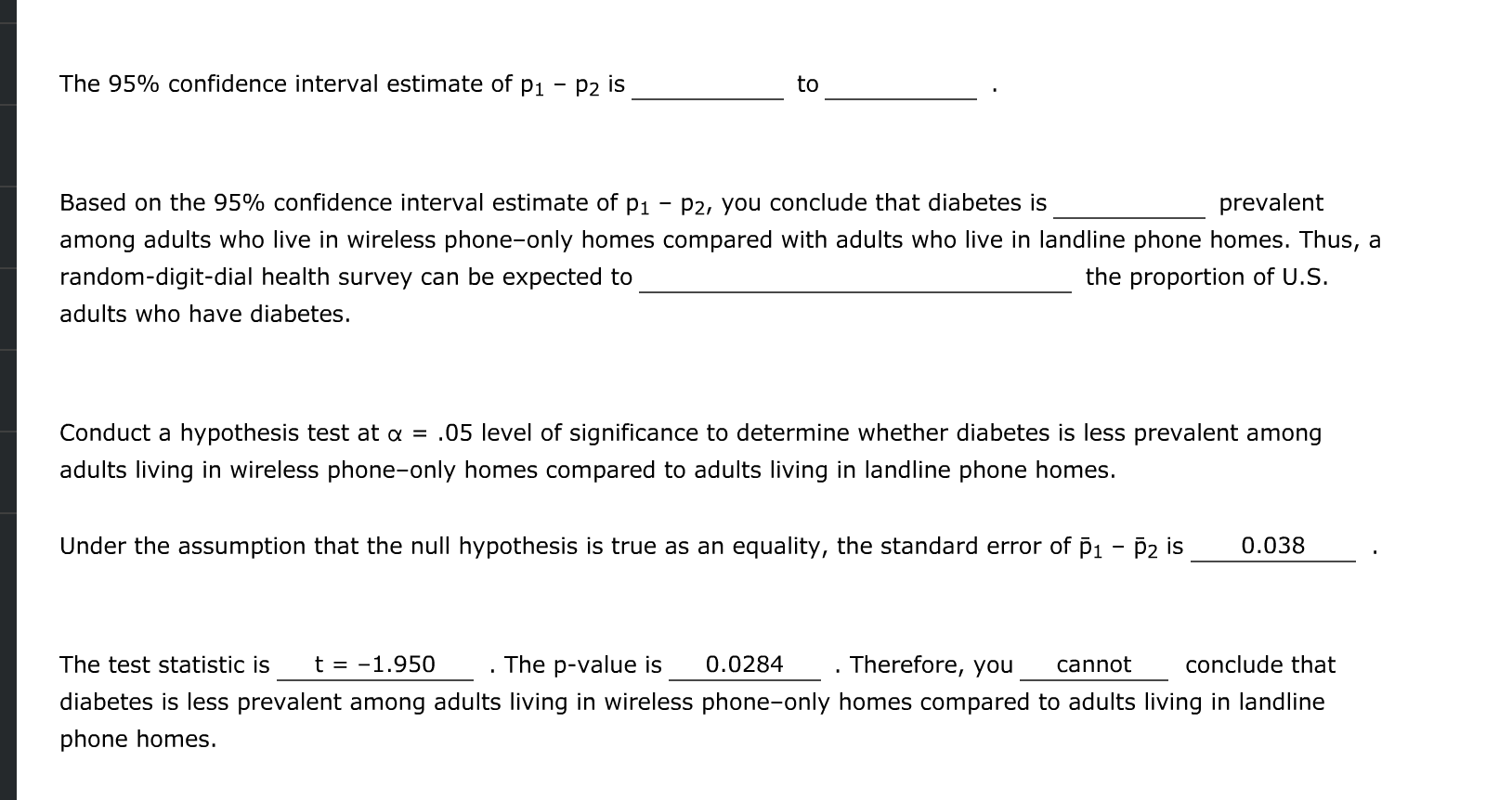 Solved 5. Inferences about the difference between two | Chegg.com