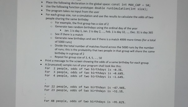 Solved Problem You will run a simulation to demonstrate the | Chegg.com