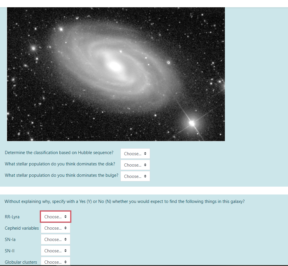 Solved Determine the classification based on Hubble | Chegg.com