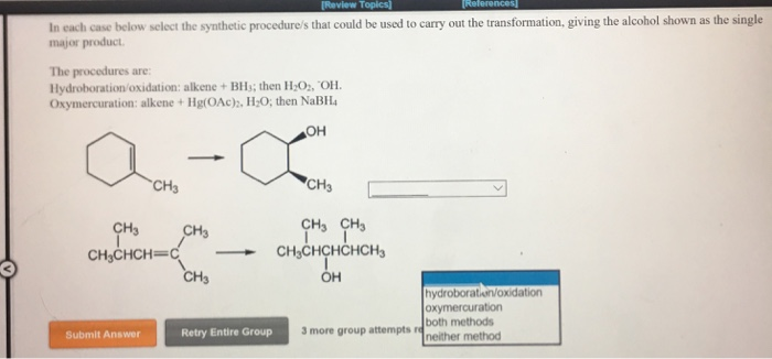 Solved In each case below select the synthetic procedure/s | Chegg.com