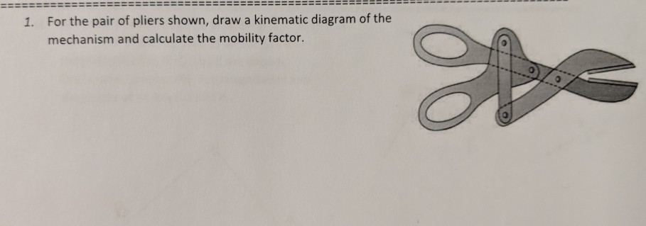 Solved For the pair of pliers shown, draw a kinematic | Chegg.com