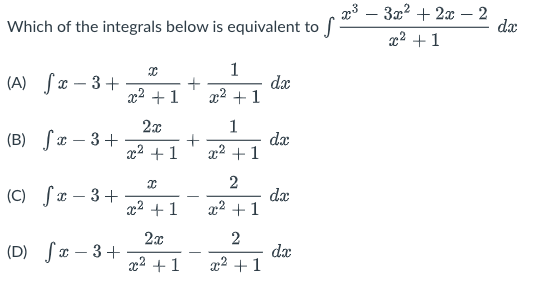 Solved 23 Which of the integrals below is equivalent to s | Chegg.com