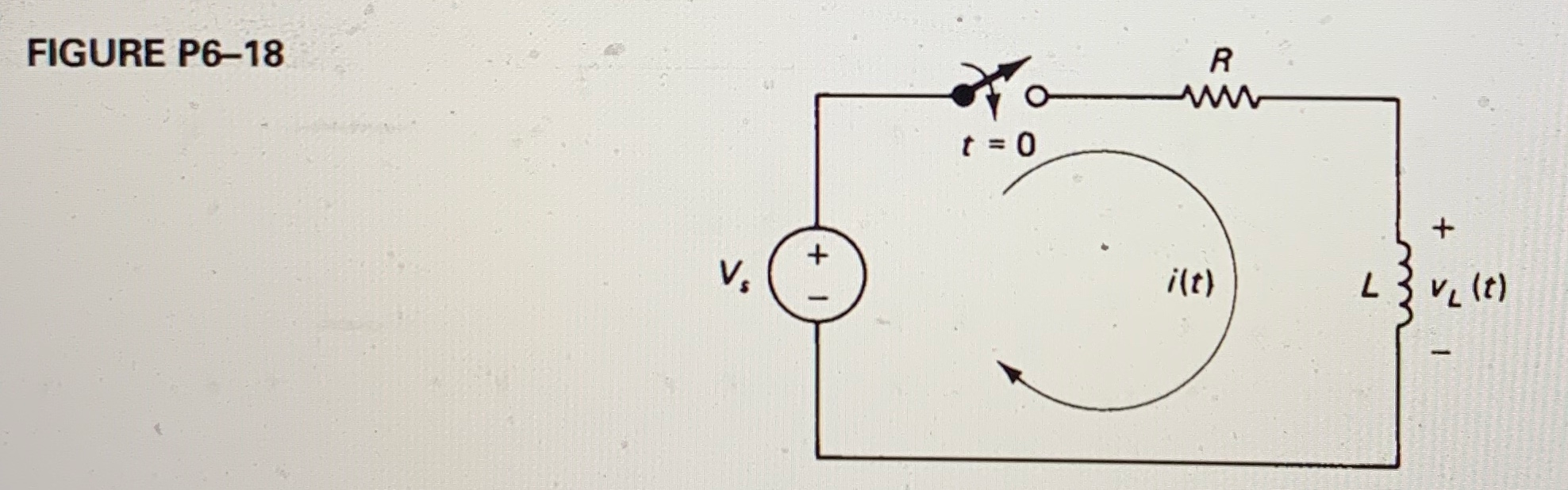 Solved 6-18 Consider the simple RL circuit of Figure P6–18 | Chegg.com