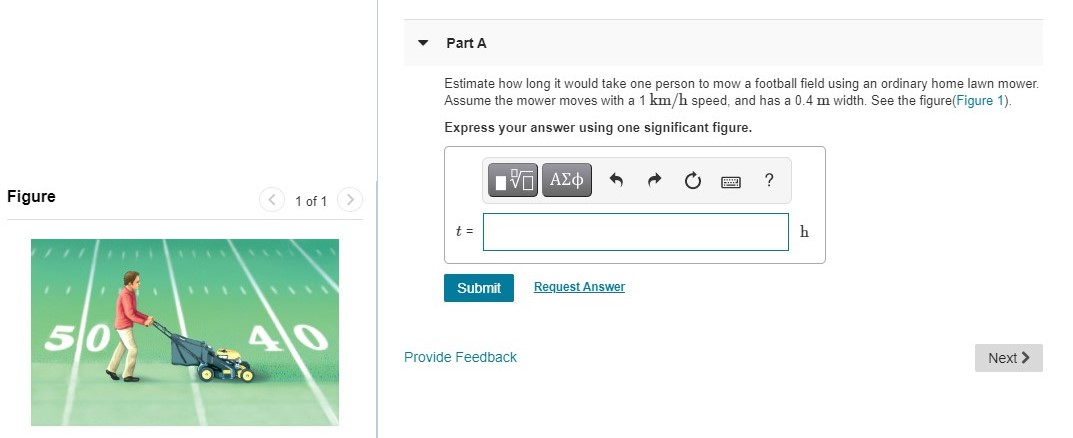 Part A Estimate how long it would take one person to | Chegg.com