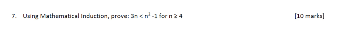 Solved 7. Using Mathematical Induction, prove: 3n