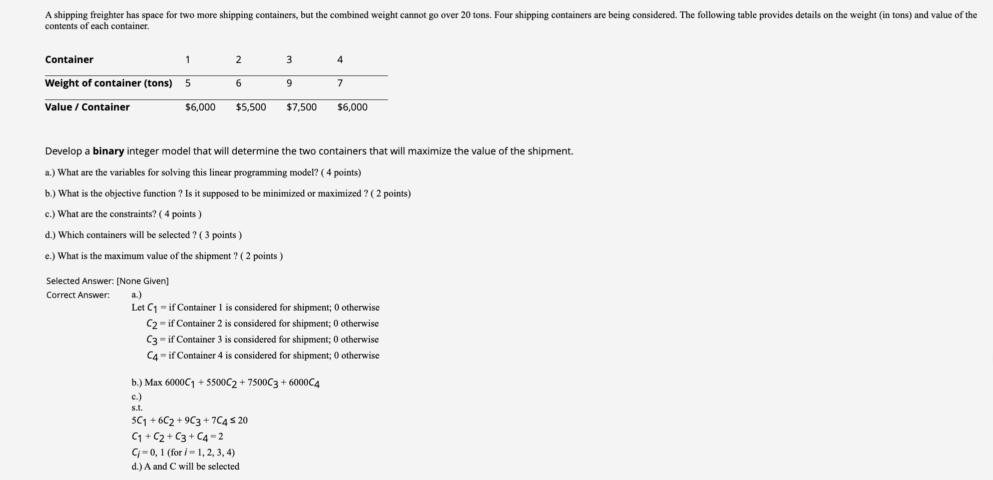 Solved contents of ﻿each container.Develop a binary integer | Chegg.com