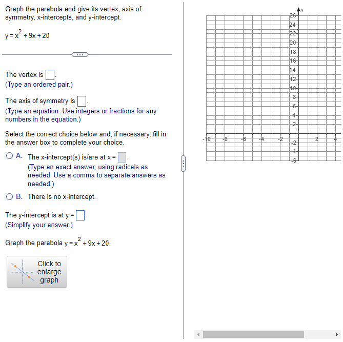 Solved Graph the parabola and give its vertex, axis of | Chegg.com