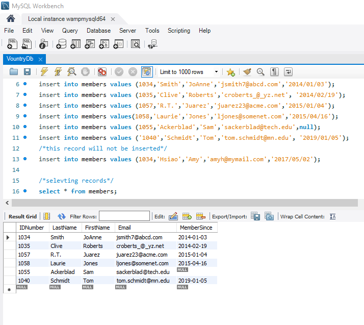 (Solved) : Need Help Please Creating Initial Table Volunteer Database ...