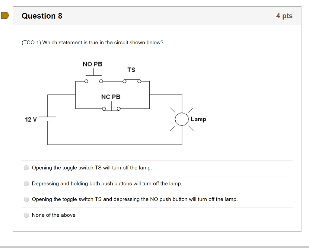 Solved Question 8 4 pts (TCO 1) Which statement is true in | Chegg.com