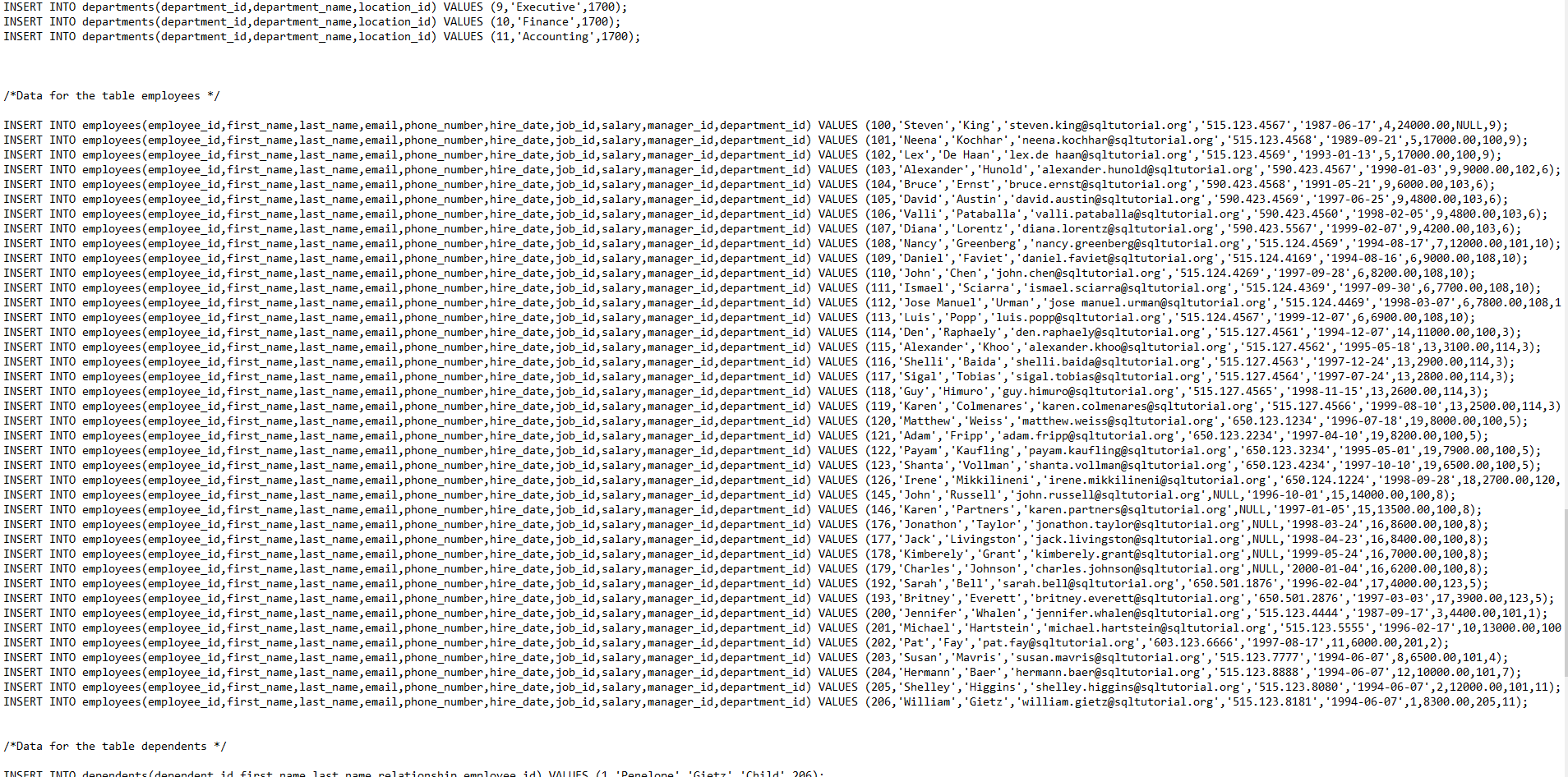 Solved • Write a query to create a view named "Employees | Chegg.com