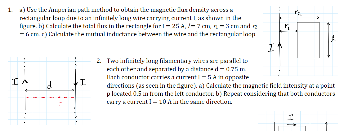 Solved 1. a) Use the Amperian path method to obtain the | Chegg.com