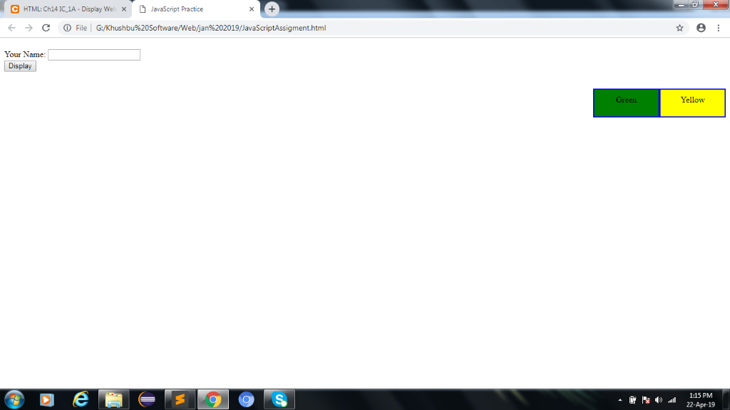 [Solved] Html Ch14 Ic1a Display Welcome Box Collect Visitors Name Box ...