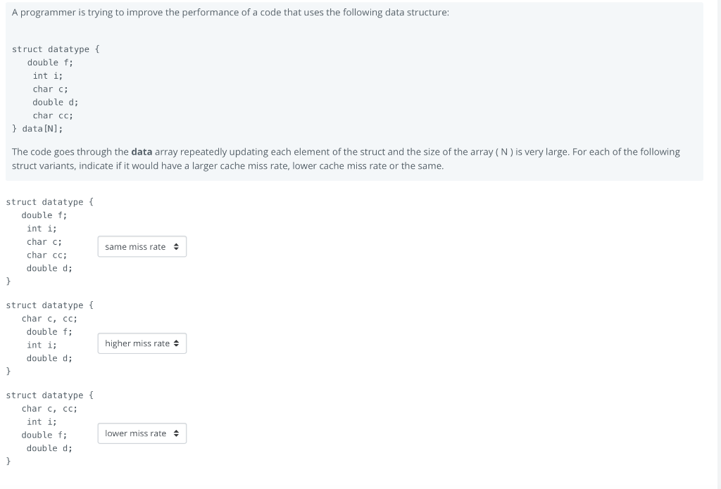 A programmer is trying to improve the performance of | Chegg.com