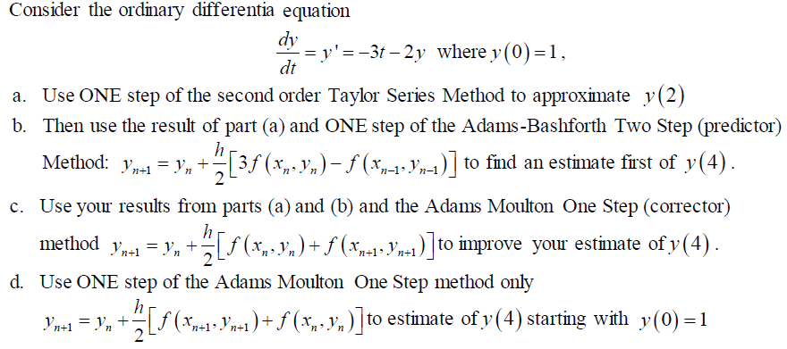 Solved Consider the ordinary differentia equation dy -= | Chegg.com Solved Consider the ordinary differentia equation dy -= | Chegg.com